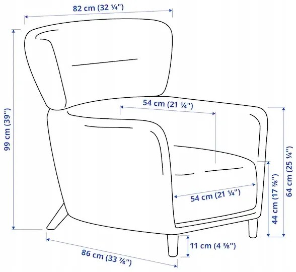 IKEA OSKARSHAMN Křeslo ušák, Tibbleby béžová/šedá