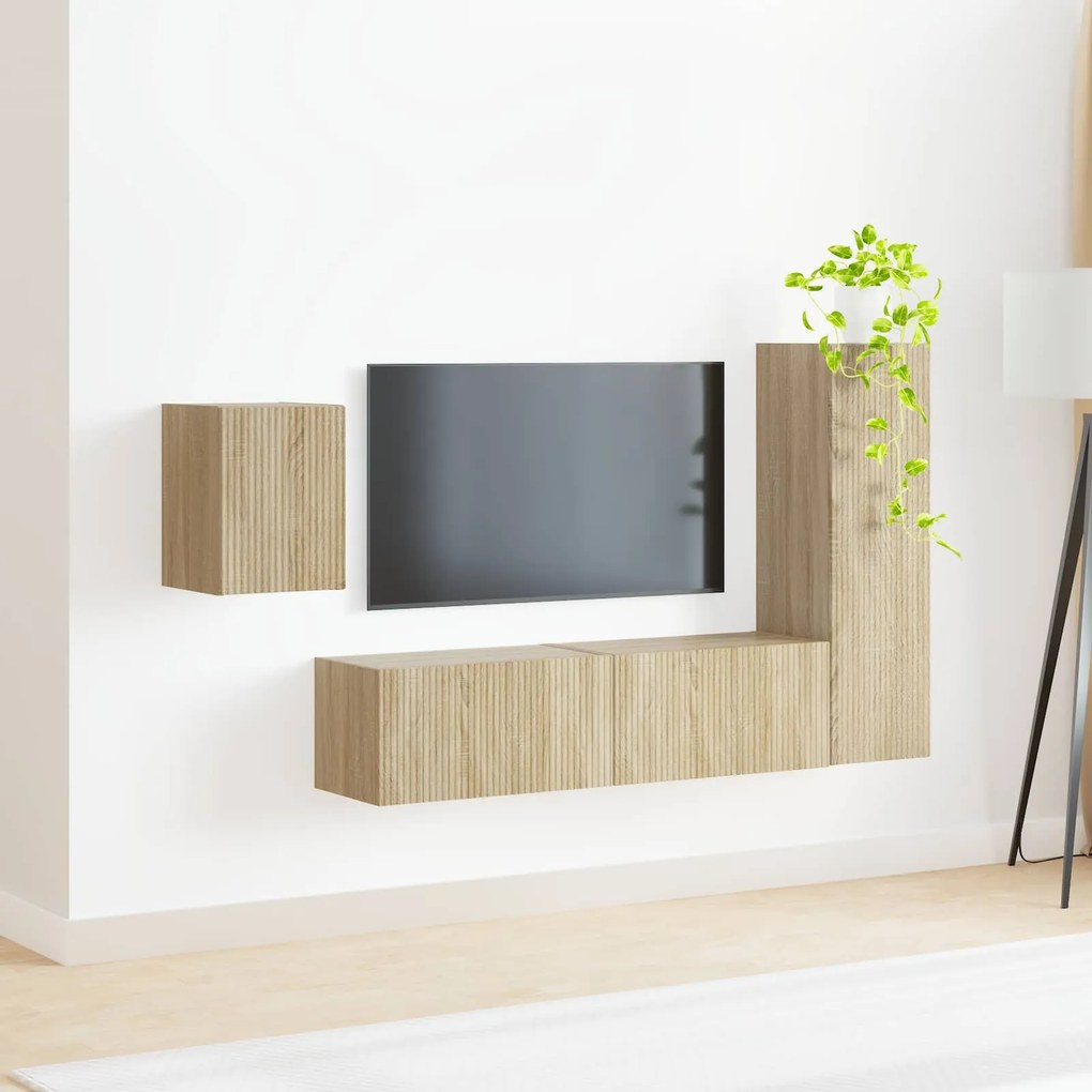 Sestava TV skříněk 4 ks Sonoma dub Kompozitní dřevo 3408999