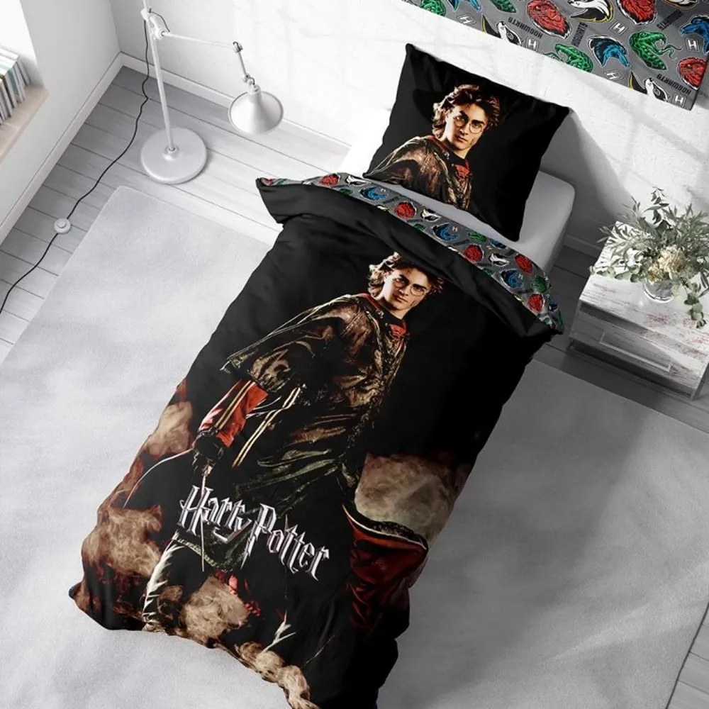 Bavlněné ložní povlečení Harry Potter – motiv Ohnivá zkouška - 100% bavlna Renforcé - 70x90 cm + 140x200 cm