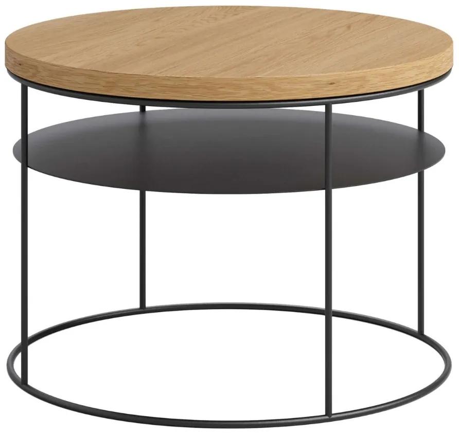 OnaDnes -20% Take Me Home Dubový konferenční stolek Amsterdam II. 60 cm s černou podnoží