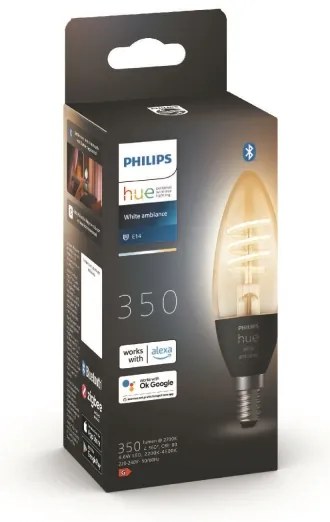 LED Stmívatelná žárovka Philips Hue WHITE AMBIANCE E14/4,6W/230V 2200-4500K