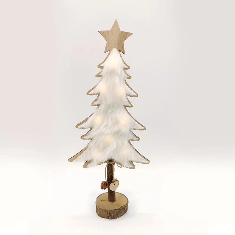 ACA DECOR Vánoční LED stromek s kožešinkou - 2xAAA