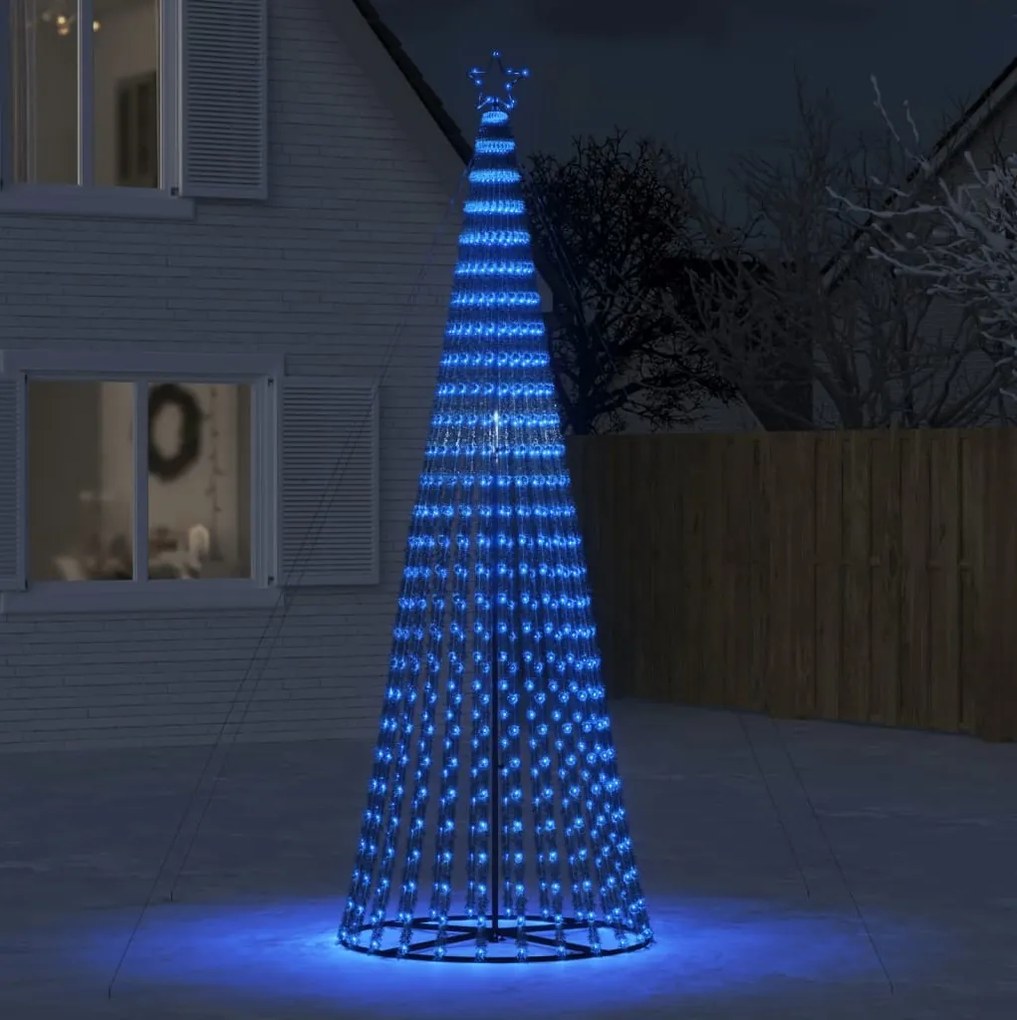 vidaXL Vánoční stromek kužel 688 ch LED diod 300 cm [358071] Barva: Modrá