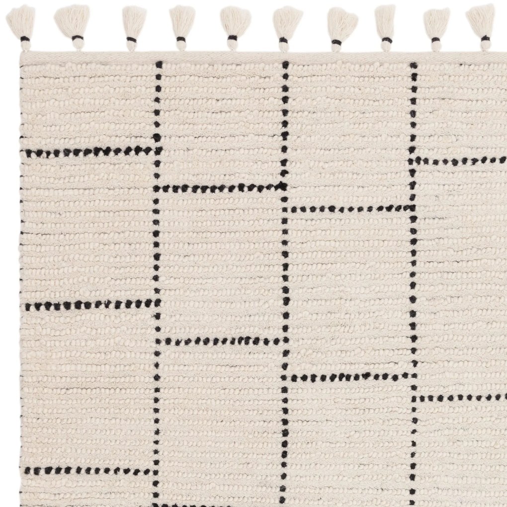 Tribeca Design Kusový koberec Livan Cream Black Tile Rozměry: 160x230 cm