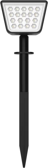 LED RGBW Solární svítidlo se senzorem LED/3,7V IP54 1200 mAh černá