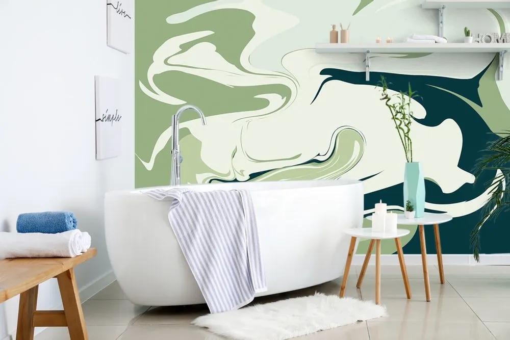 Samolepící tapeta abstraktní zelený vzor - 300x200 cm