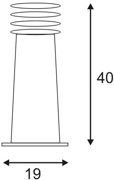 SLV 229020 Rusty 40, venkovní sloupek s patinou rzi, 1x11W E27, výška 40cm, IP55