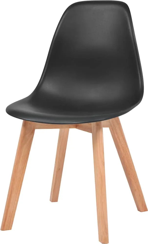 Jídelní židle 4 ks černé plast 244778