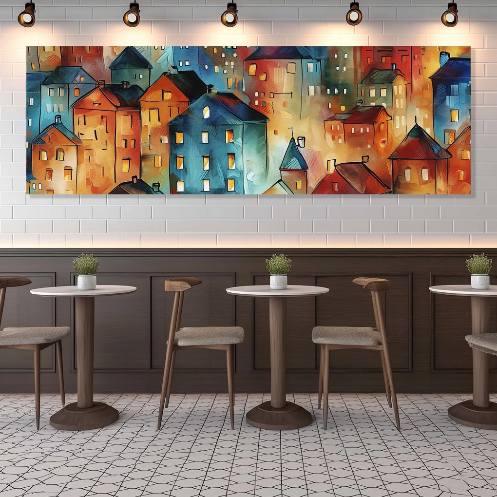 Obraz na plátně - Nočním životem v Orleans FeelHappy.cz Velikost obrazu: 120 x 40 cm