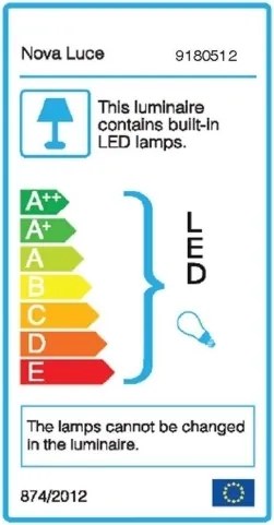 Nástěnné svítidlo NOVA LUCE YAMA E27 + LED na čtení 3000K 9180512 bez žárovky