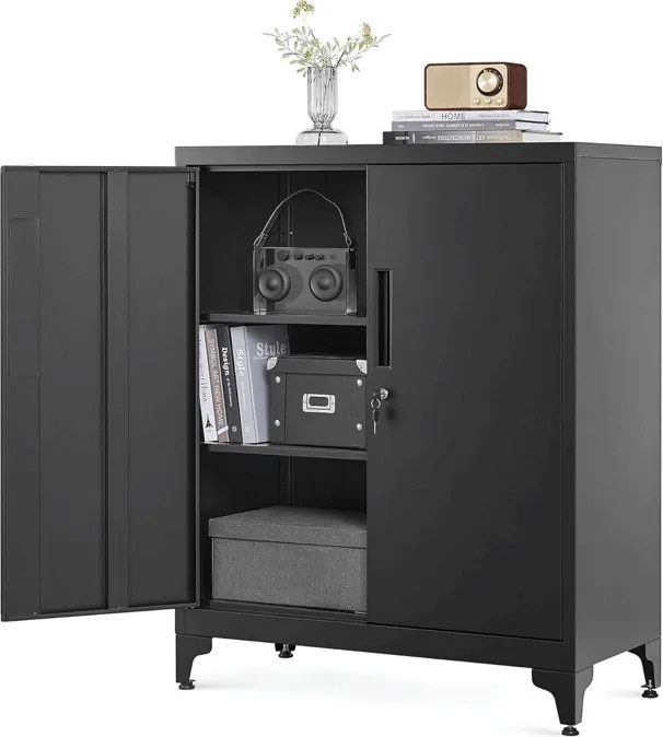 Autronic Komoda kovová AUS-E1113 Barva: Černá