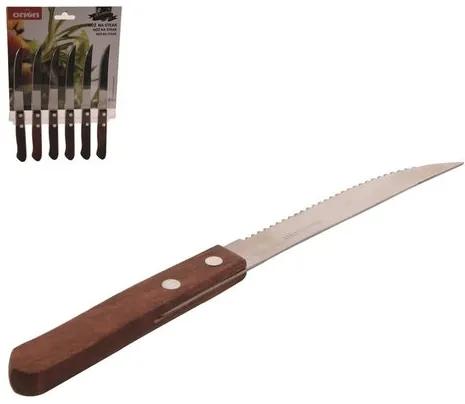Orion Steakový nůž s dřevěnou rukojetí 6 ks