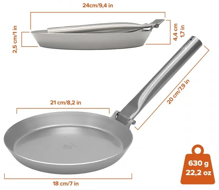 Pánev Jägarstekpanna S2 21cm, skládací