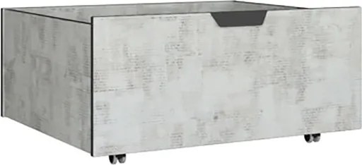 NANO e | postel jednolůžko NA13 s roštem a úložným prostorem | 90x200 cm | UNI provedení | grafit/enigma