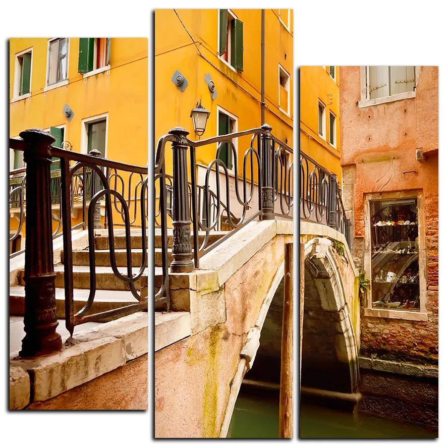 Obraz na plátně - Malý most v Benátkách - čtverec 3115C (105x105 cm)