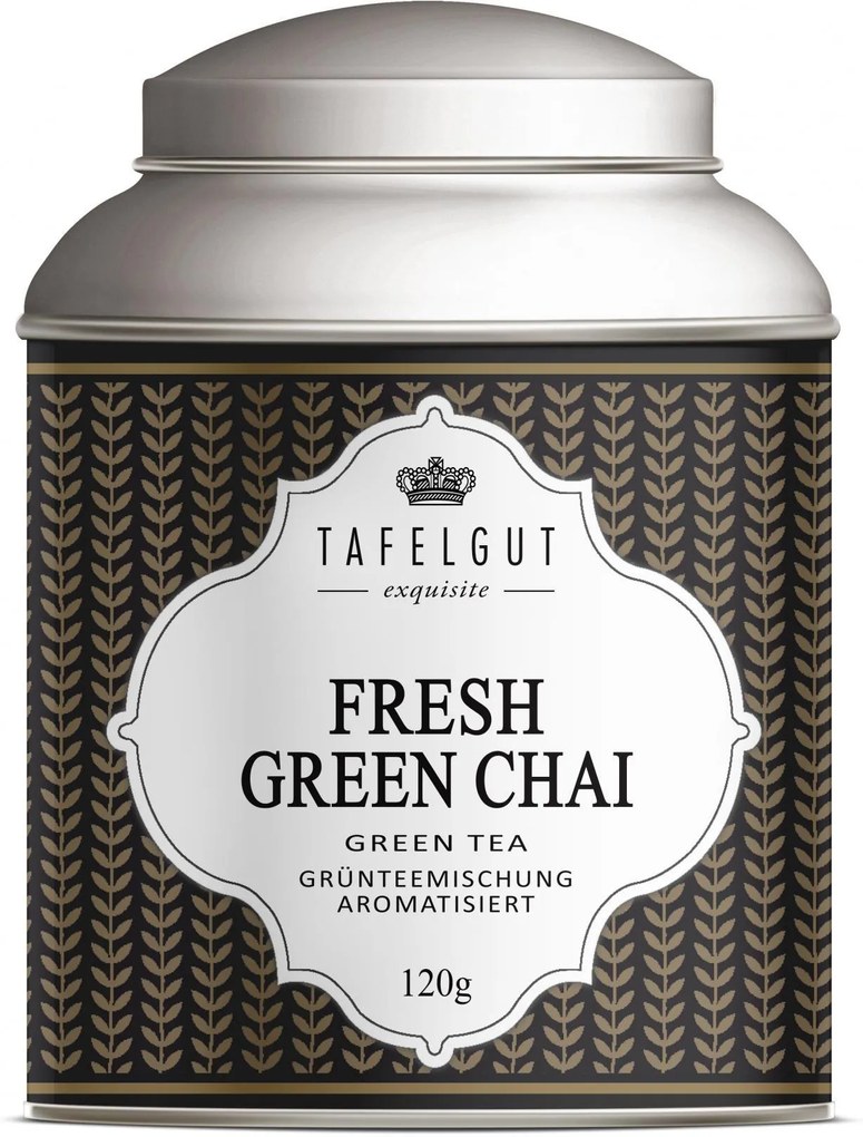 TAFELGUT Zelený čaj Fresh Green Chai - 120gr, černá barva, měděná barva, kov
