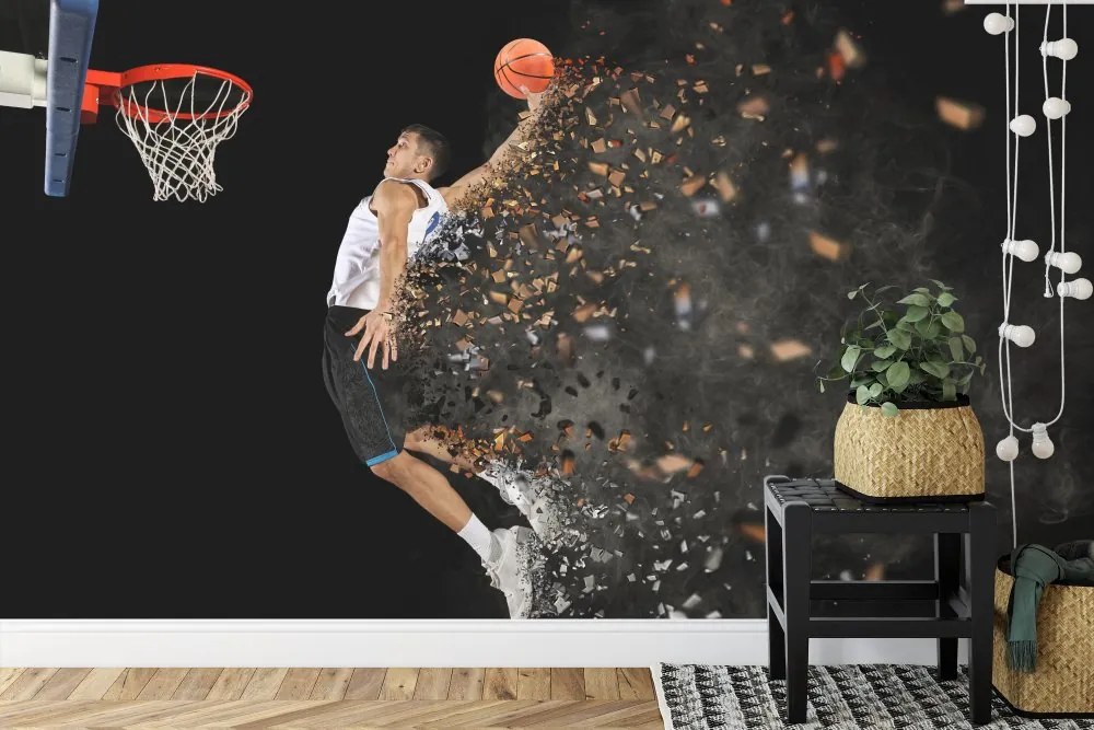 Fototapeta Basketbalista V Akci Strukturální vinyl 270x180