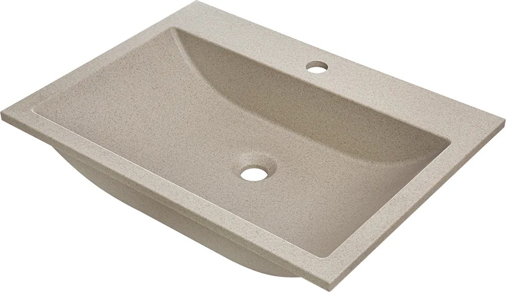 Laveo Albano, granitové umyvadlo 600x440x122 mm, béžová, LAV-VGA1410T