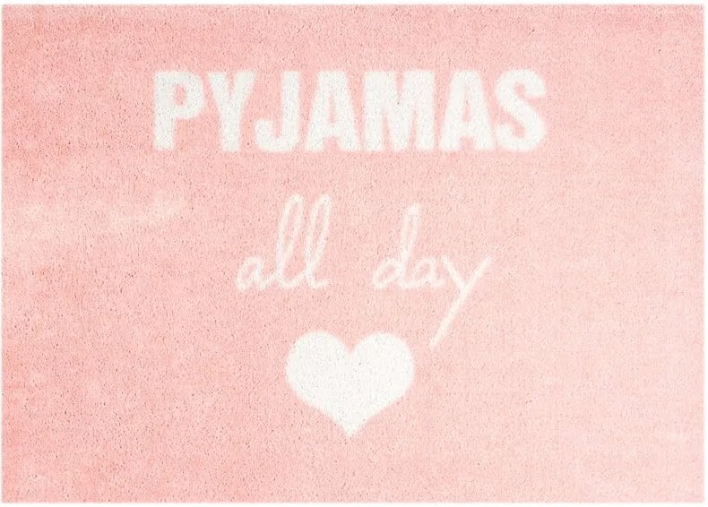 Růžová rohožka Mint Rugs StateMat Pyjamas All Day, 50 x 75 cm