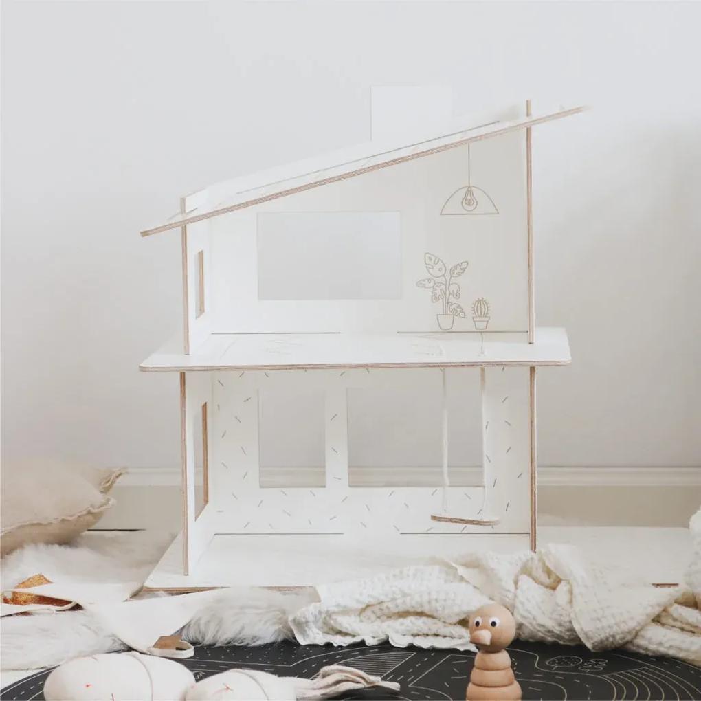 Dětský dřevěný domeček pro panenky moderní