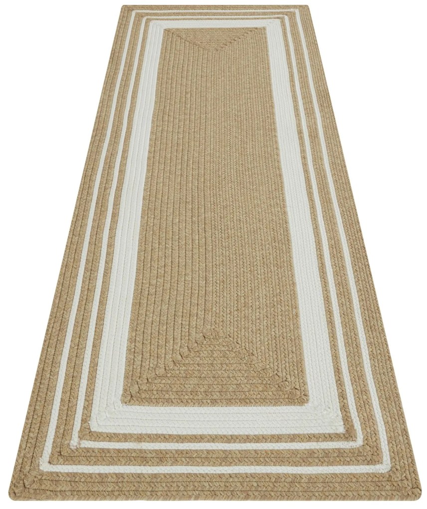 Hanse Home, Kusový koberec Braided 105556 Creme Beige – na ven i na doma, 120x170, béžová, chodba / předsíň
