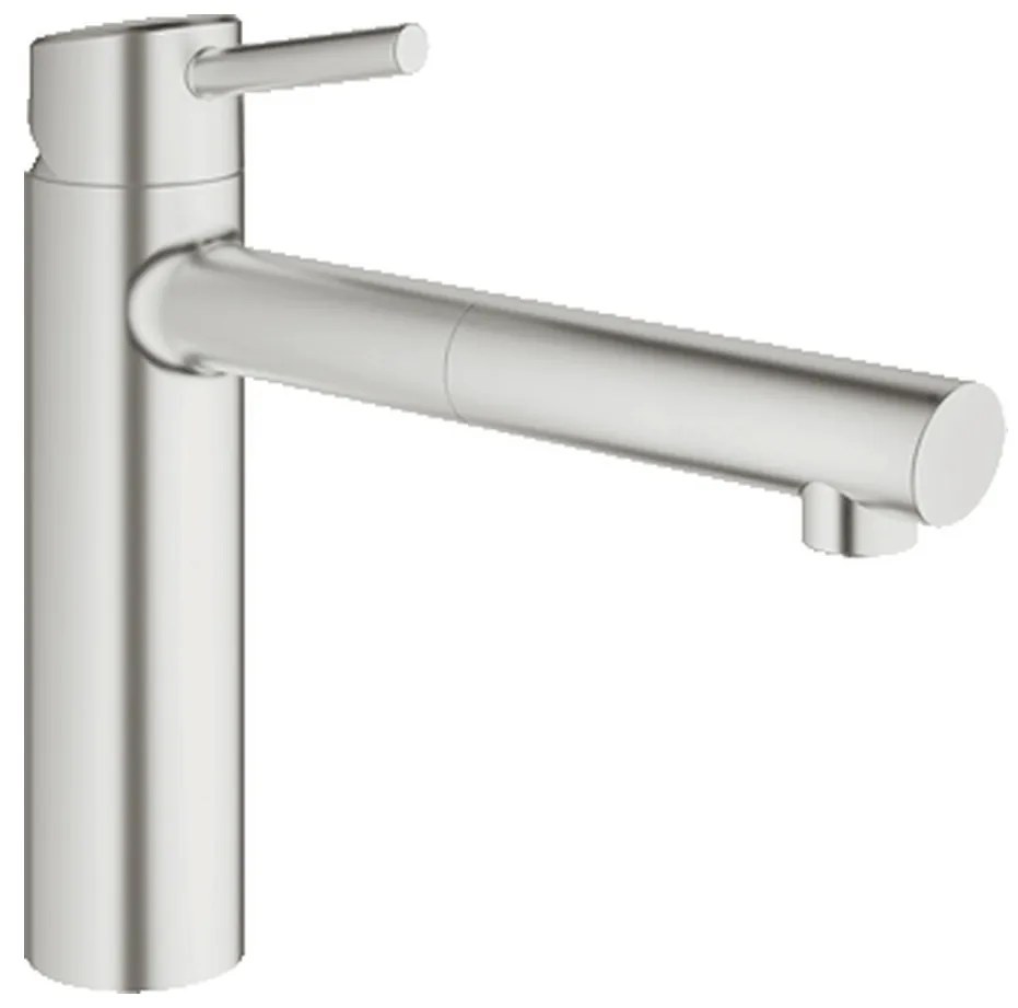 Grohe Concetto - Páková dřezová baterie, supersteel 31129DC1