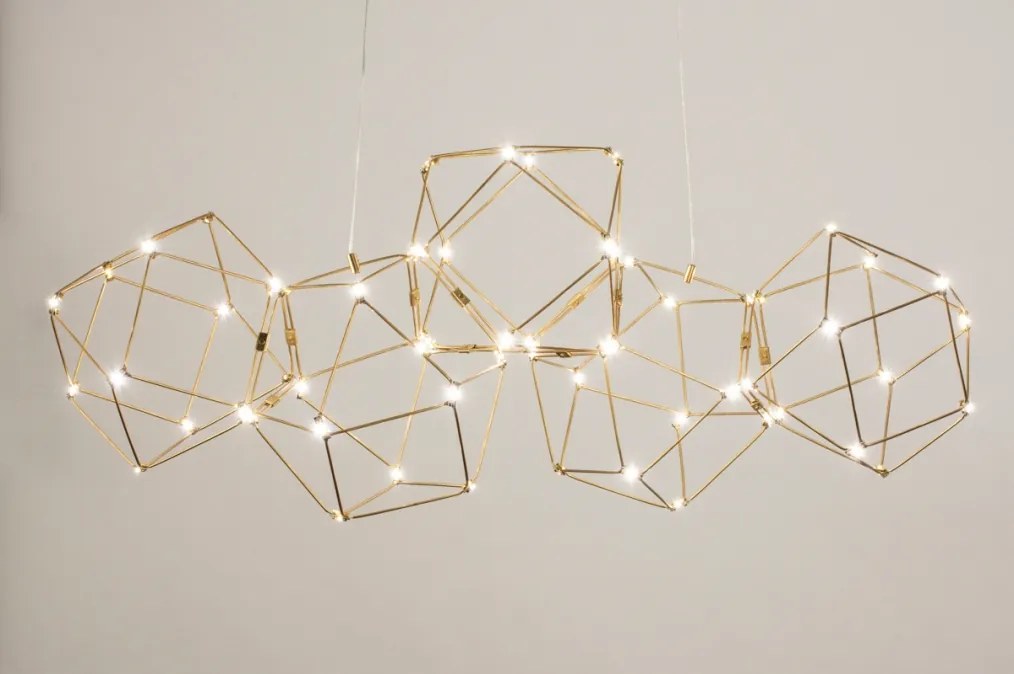 Závěsné LED svítidlo nad jídelní stůl Spectre Gold Platinum 75