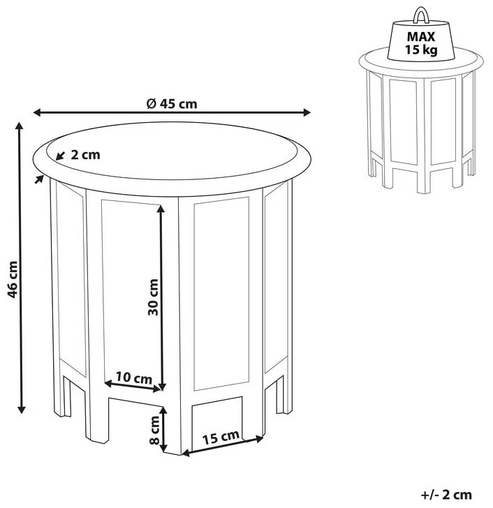 Příruční stolek Jagza (šedá). 1080428