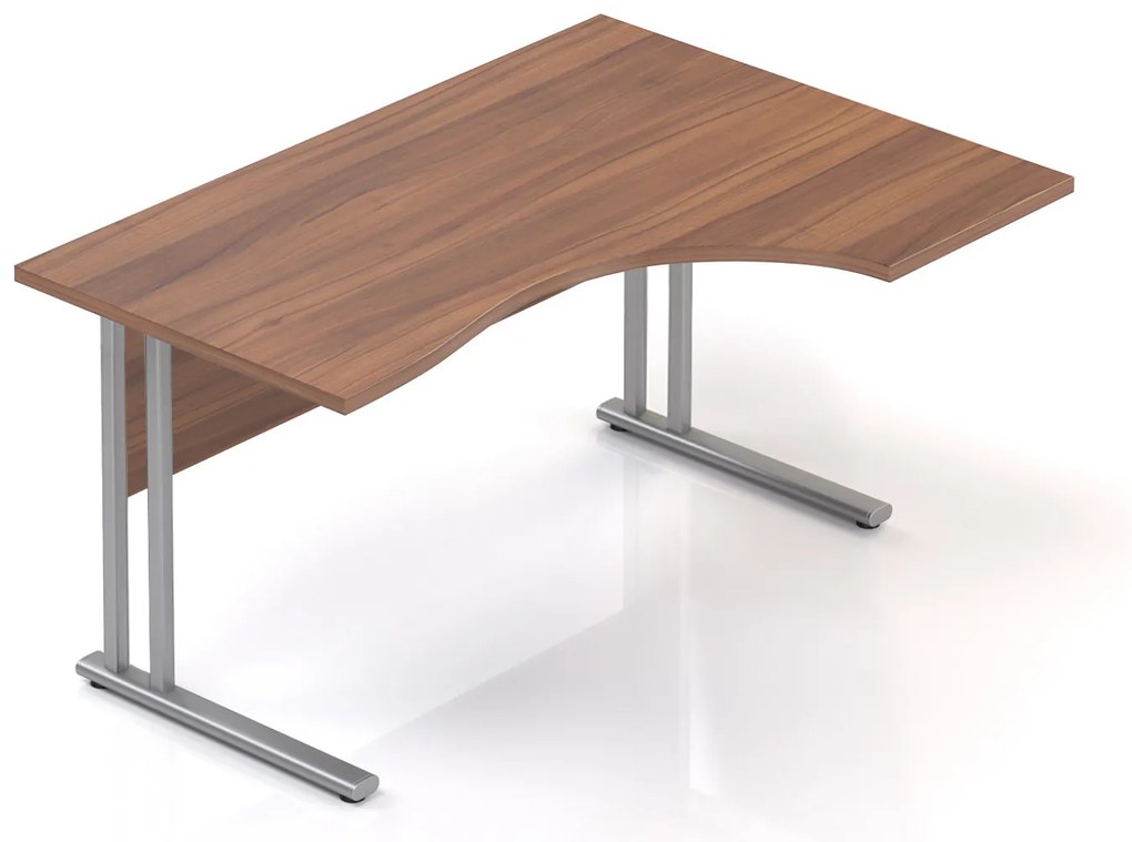 Ergonomický stůl Visio 140 x 100 cm, pravý, ořech