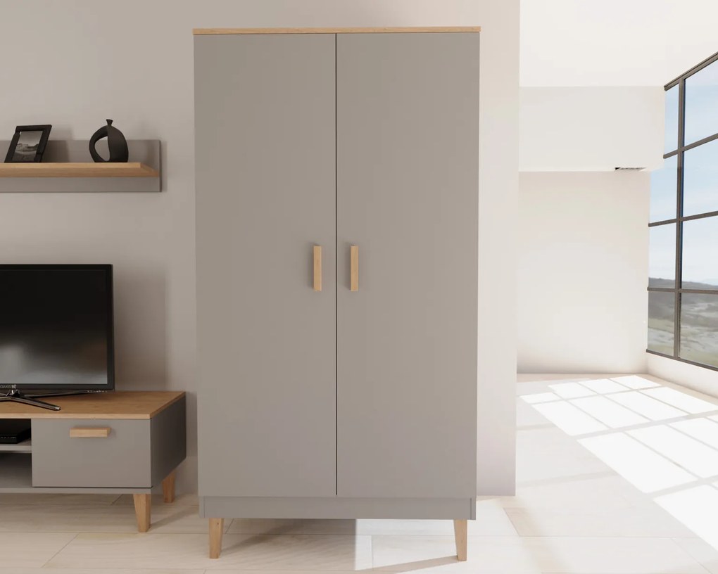 Benlemi Šedý obývací pokoj DENVER s TV stolkem 120 cm