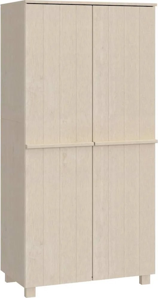 Šatní skříň HAMAR medově hnědá 89x50x180 cm masivní borovice 340480