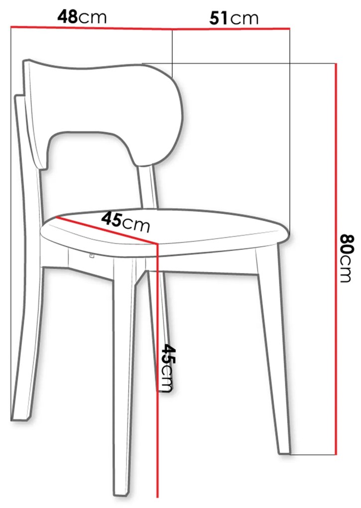Čalouněná jídelní židle CIBOLO 3 - černá / zelená