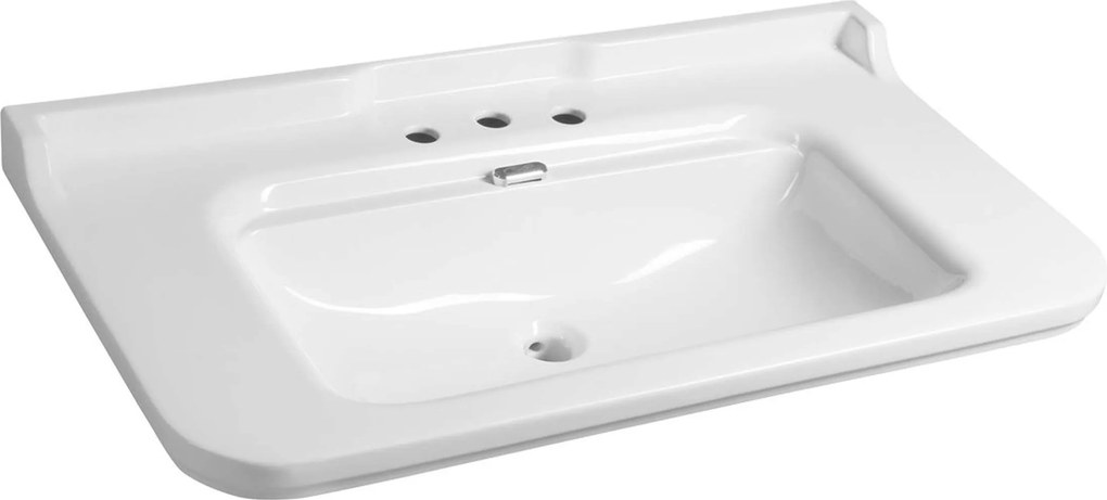 Sapho Kerasan Waldorf - Umyvadlo 100x55 cm, s přepadem, 3 otvory pro baterii, bílá 4142K1-3