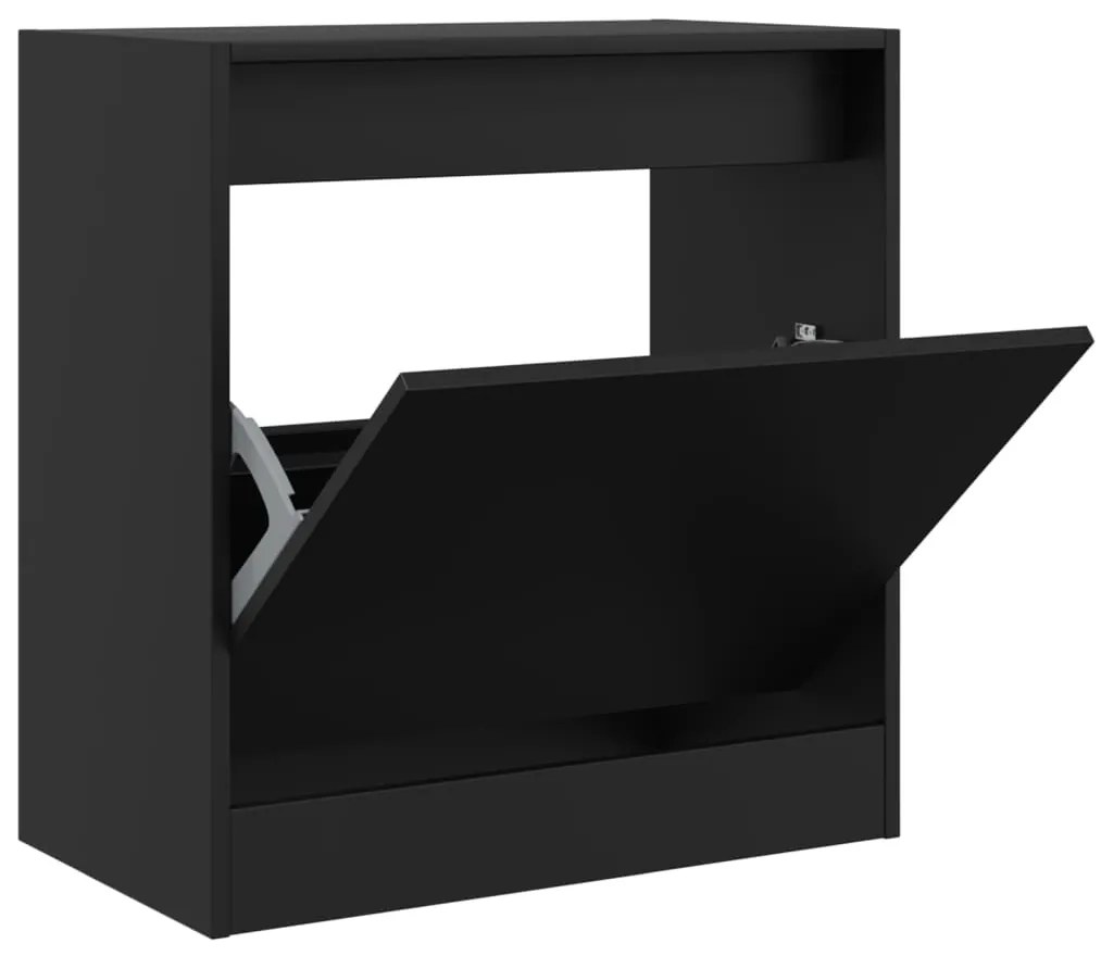 Botník černý 60 x 34 x 63,5 cm kompozitní dřevo - Default Title