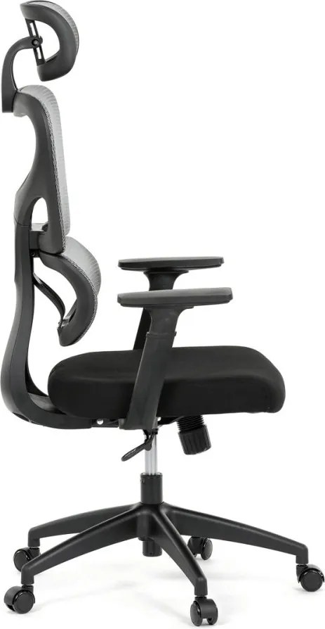 Kancelářská židle KA-K2080 GREY, houpací mechanismus, šedá (69 x 62) cm