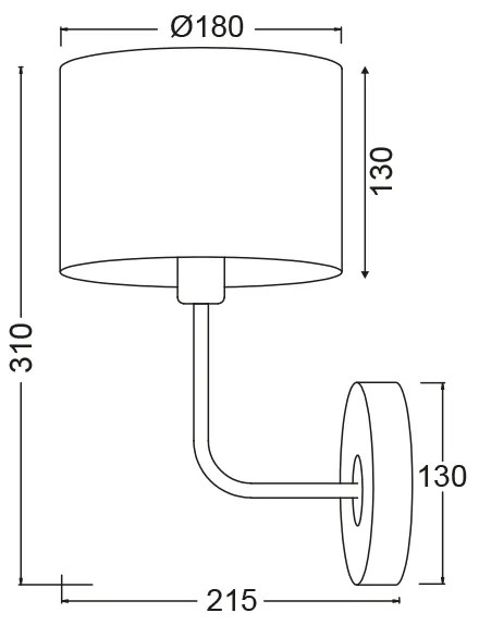 ACA DECOR Nástěnné svítidlo YASMINE max. 60W/E27/230V/IP20, bílé