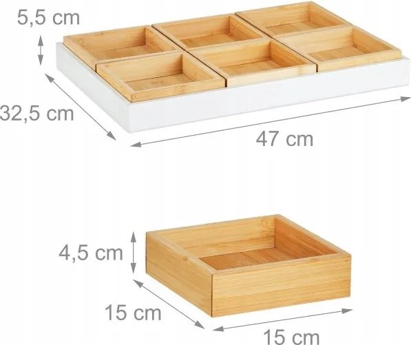 Servírovací podnos se 6 miskami D389