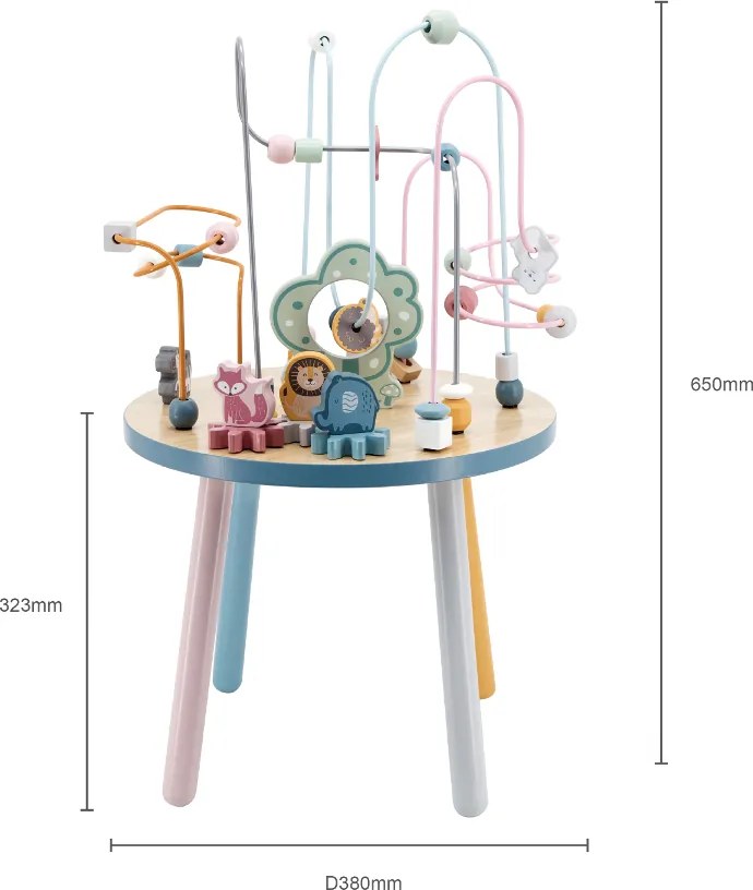 Vzdělávací stůl PolarB s korálkovým bludištěm
