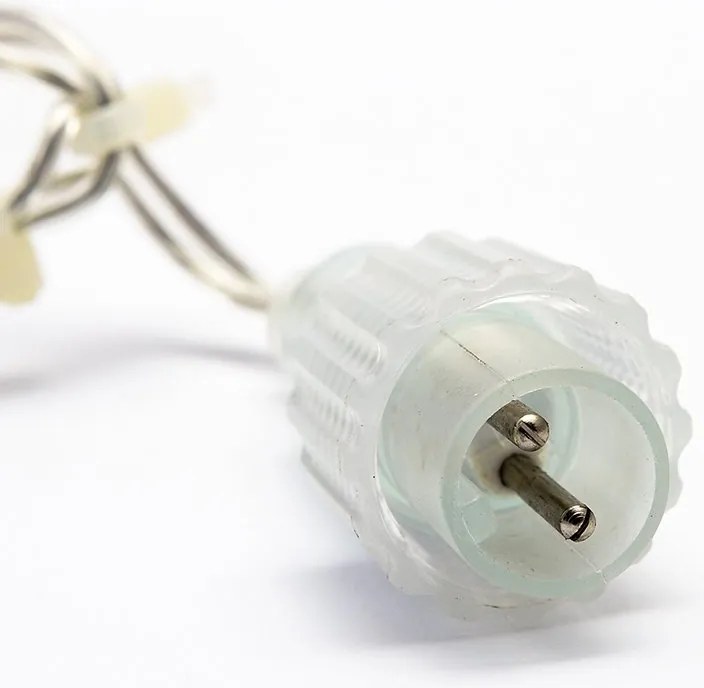Easy Fix LED světelný závěs interiér, 100 × 150 cm, teple bílá, 150 diod, 10 pramenů, čirý kabel, IP20, prodlužovací