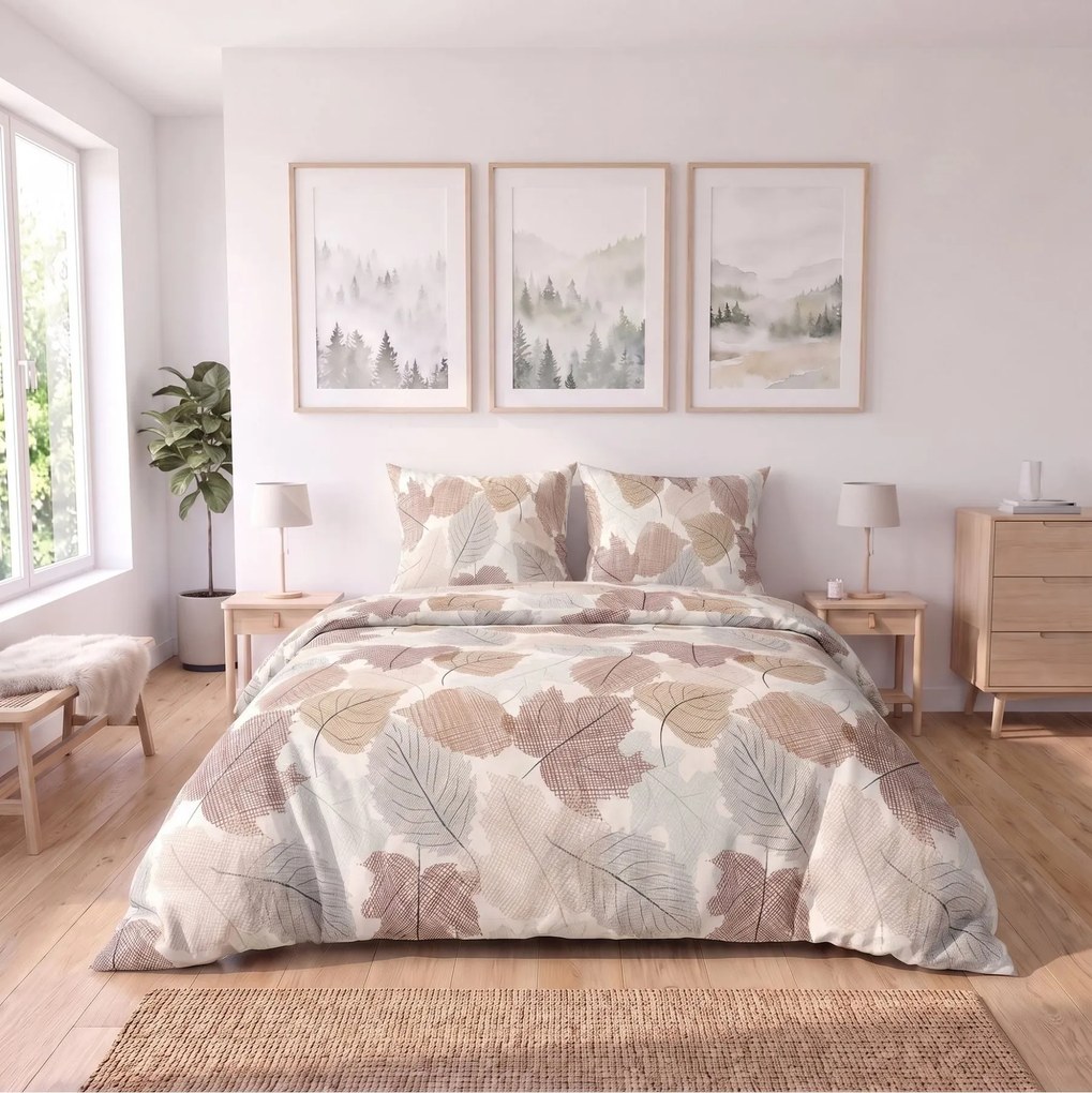 Bavlněné povlečení NORDIC COLLECTION FREJA - 1x 240/200, 2x 70/90cm