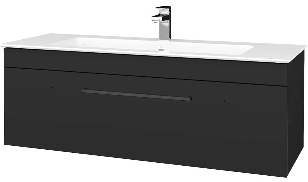 Dřevojas Koupelnová skříň ASTON SZZ 120 Varianta: N01 Bílá lesk / Úchytka T05 / D06 Ořech