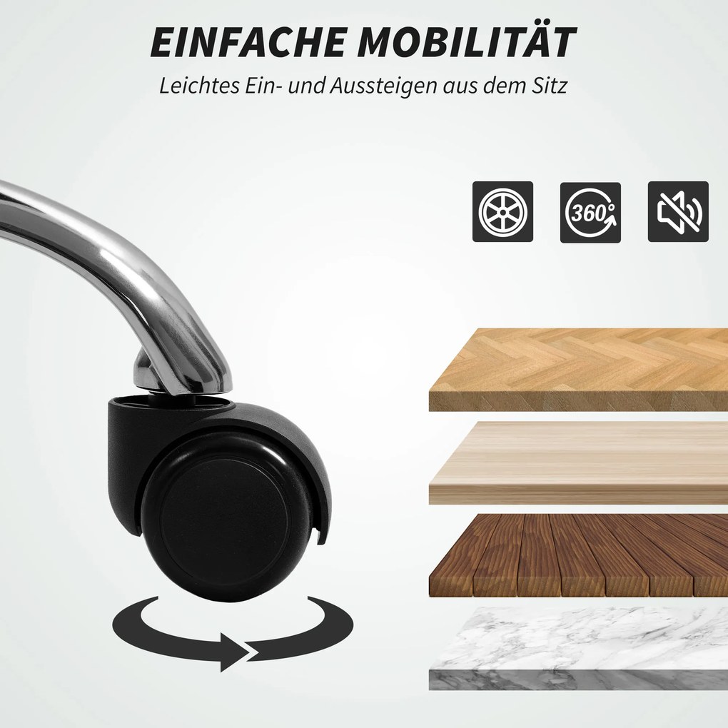 HOMCOM Ergonomická kancelářská židle, naklápěcí opěrka zad, podnožka, měkká látka, světle hnědá