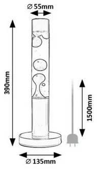 Rabalux 76027 dekorativní lávová stolní LED lampa Lavastic, černá