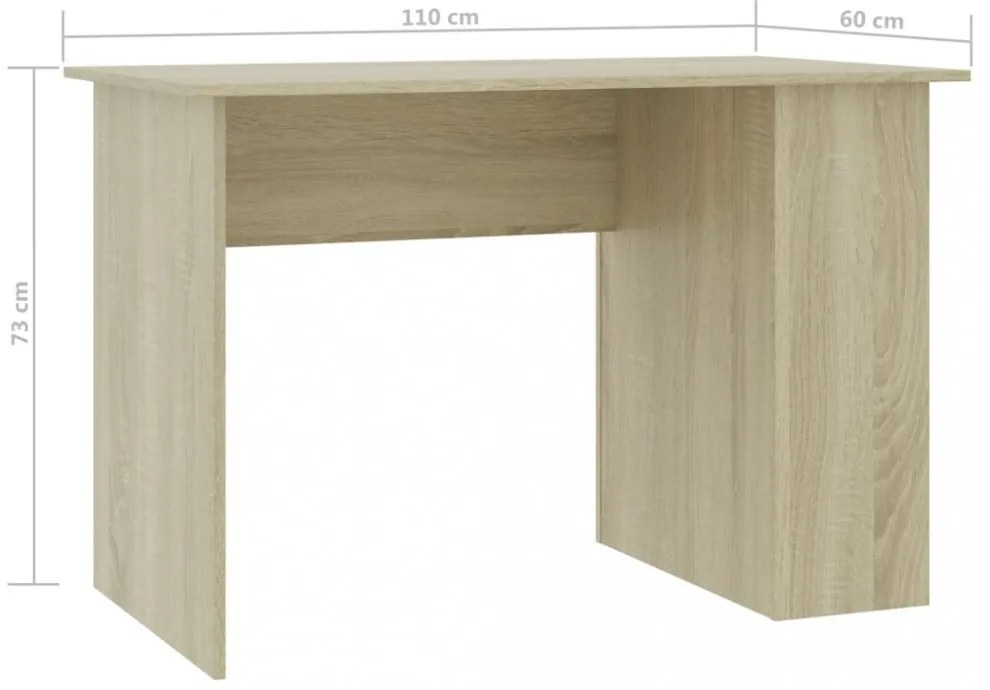Psací stůl s policemi 110x60 cm Dekorhome Šedá