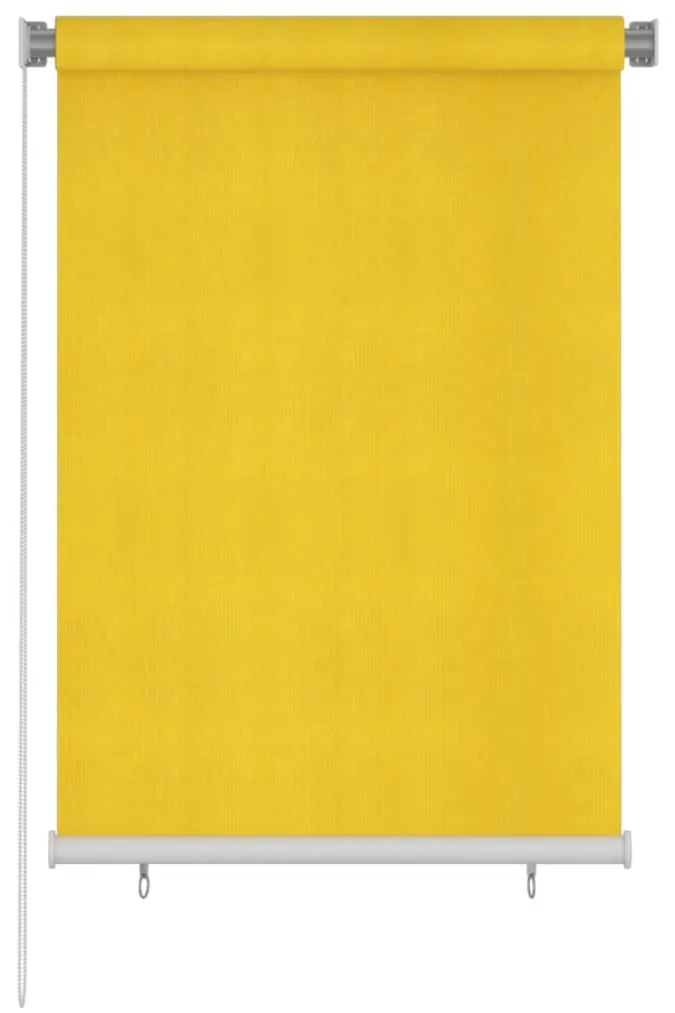 vidaXL Venkovní roleta 100 x 140 cm žlutá HDPE