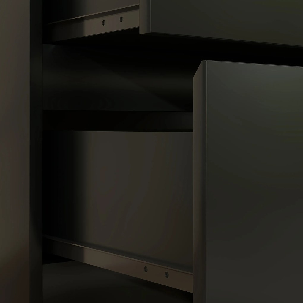 HOMCOM Komoda se 3 zásuvkami, jednoduchý úložný nábytek do ložnice, vnitřní použití, 80l x 39p x 73v cm