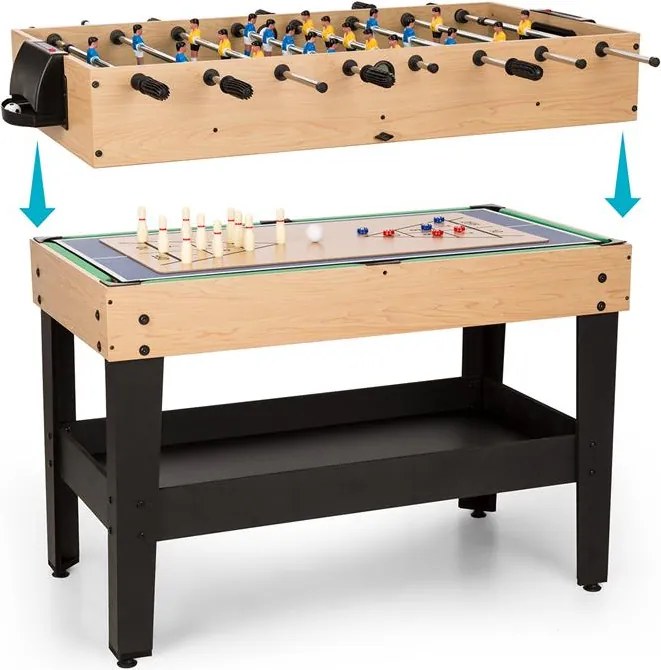 OneConcept Game-Star hrací stůl s 15 hrami, multigame, odkládací prostor, MDF