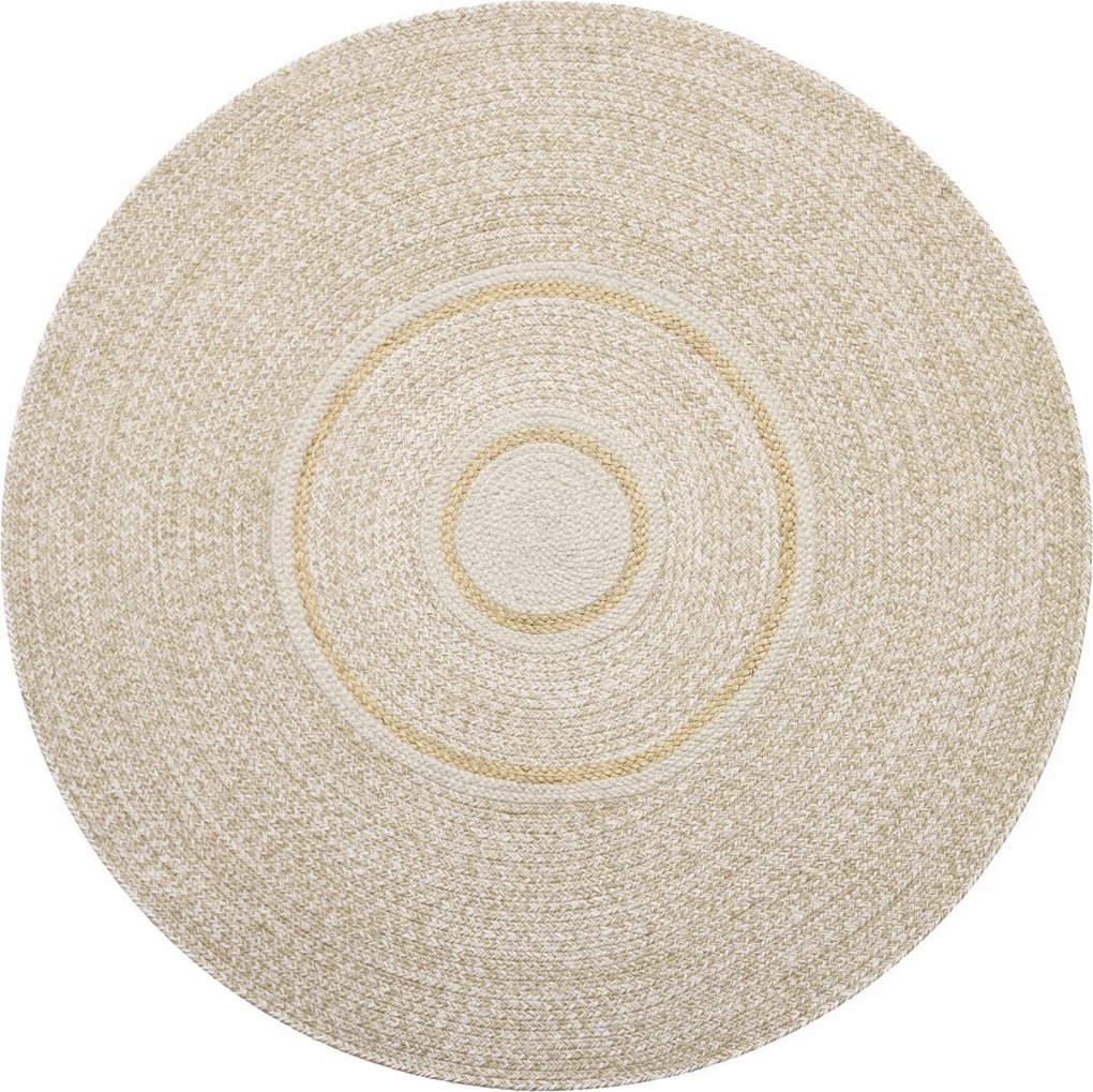 Diamond Carpets India, Ručně vázaný kusový koberec Cirra J-50 Natural kruh, 180x180 (průměr) kruh, béžová, chodba / předsíň