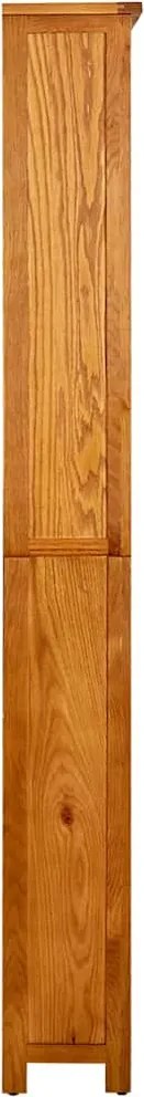 Knihovna se 6 policemi 80 x 22,5 x 180 cm masivní dubové dřevo 244470