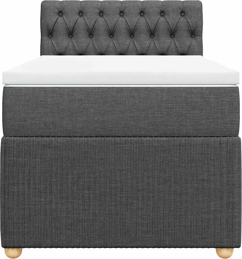 Box spring postel s matrací tmavě šedá 80 x 200 cm textil 3287291